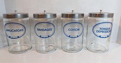 Bottles & Jars - Medical Doctor Office Canister Glass Jar