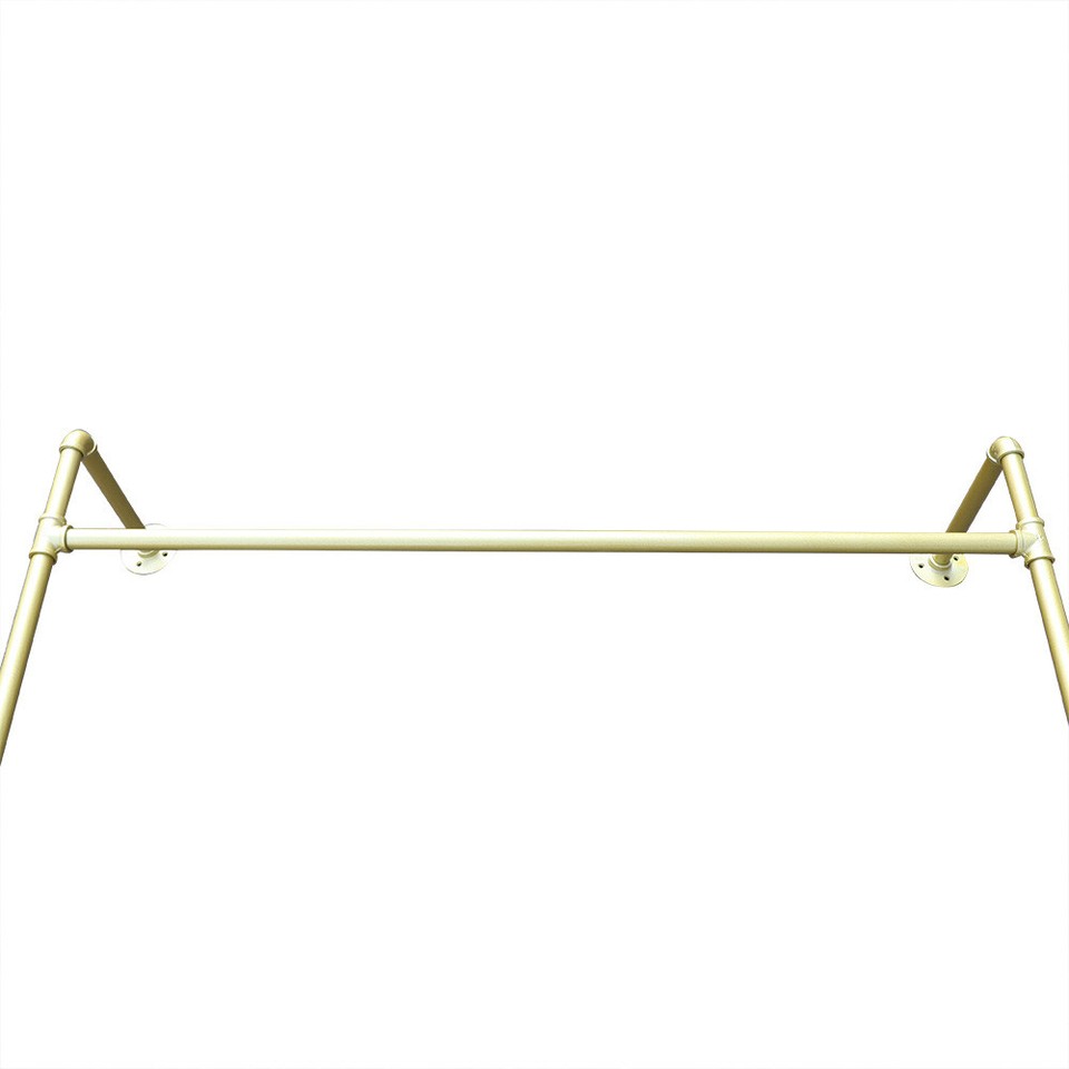 Gold Metal Clothing Rack Industrial Pipe Coat Hanger Garment Rack for ...