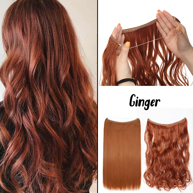 20"Invisible Secret Wire Headbands In Hair Extensions Head Band Natural ...