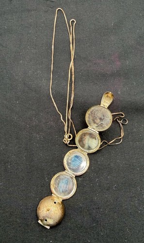 Vintage Sterling Silver 925 Expanding 4 Photo Locket Pendant Chain 25g ...