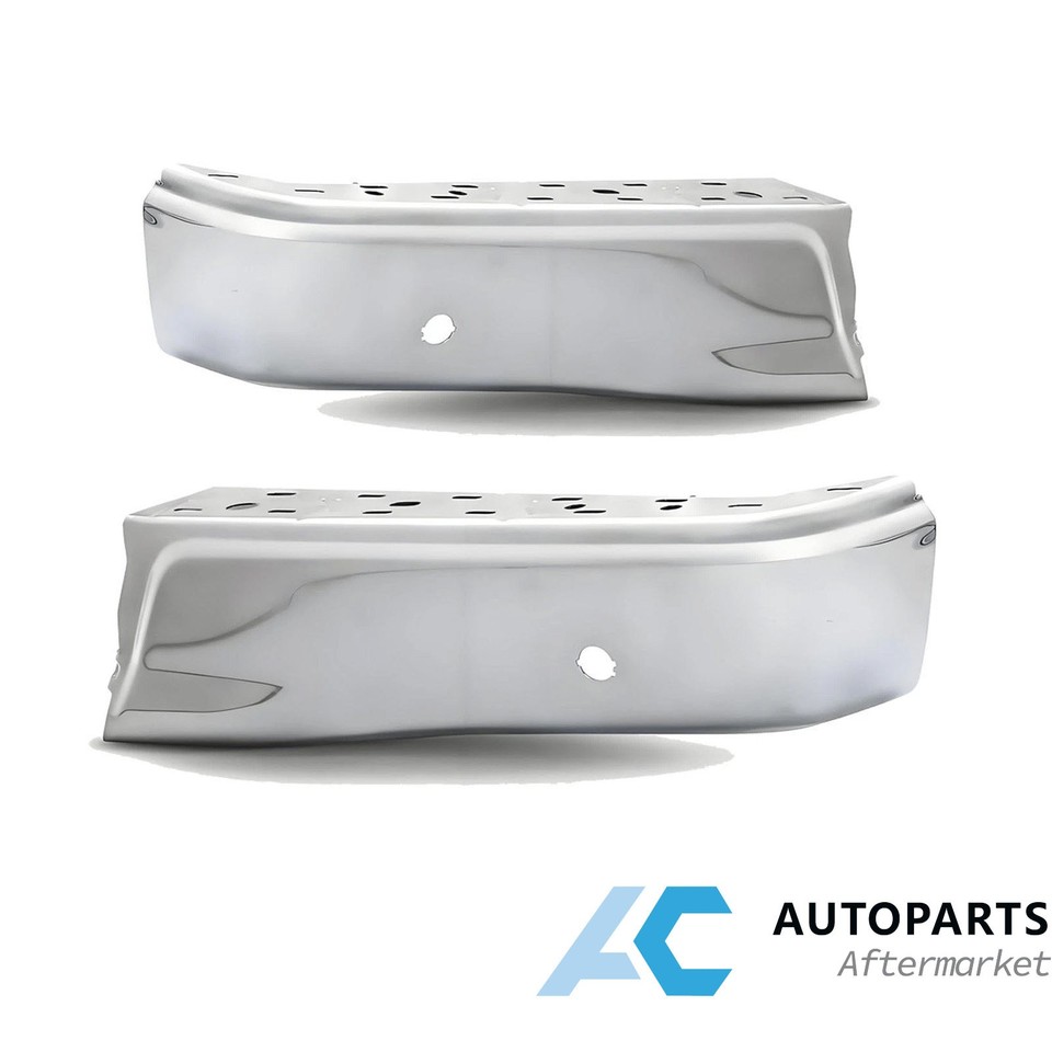 Fit For 2015-2020 Ford F-150 Chrome Left Right Rear Bumper Ends W/Park ...