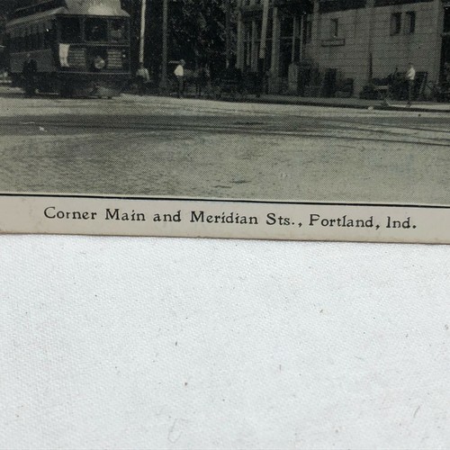 Vintage Postcard Corner Of Main And Meridian Street Scene Portland ...
