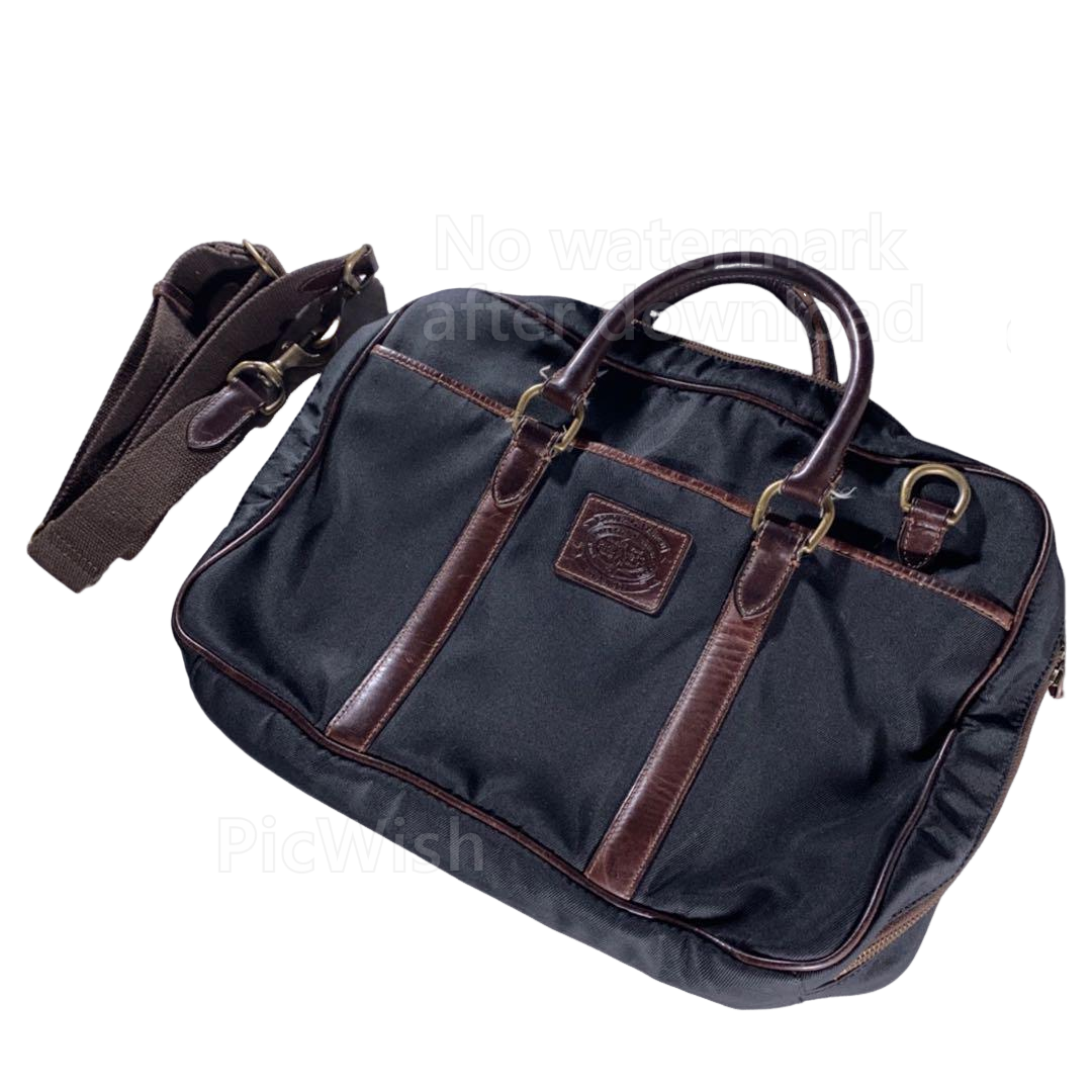 Polo Ralph Lauren Briefcase 2way Business Bag Nylon Leather Japan ...