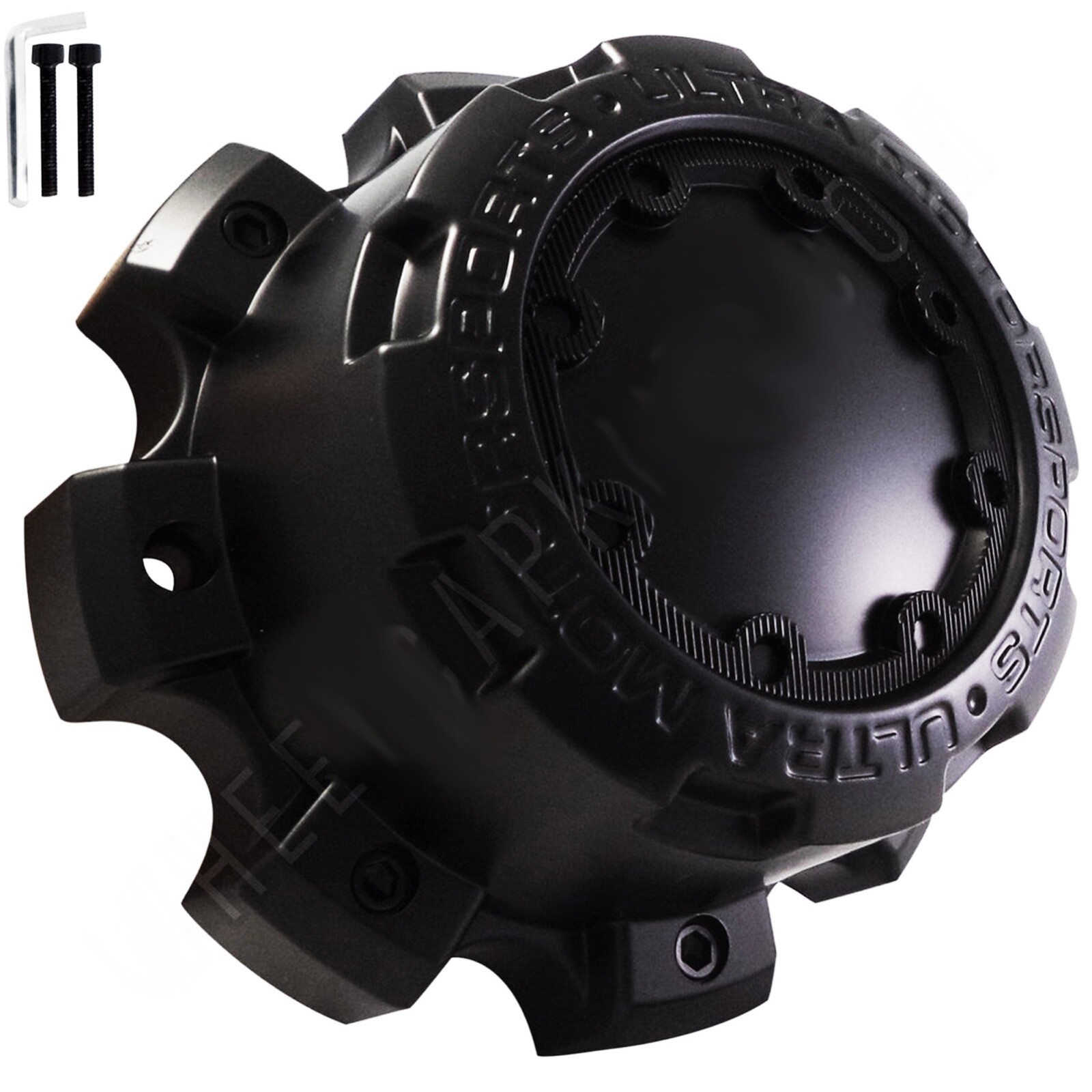Ultra Motorsports 8 Lug Matte Black Wheel Center Hub Cap 89-9880B (1 ...