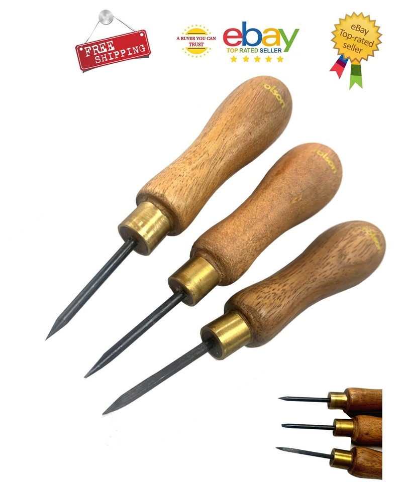 3pc Bradawl Set Wooden Handle Carpenters Choice | eBay UK