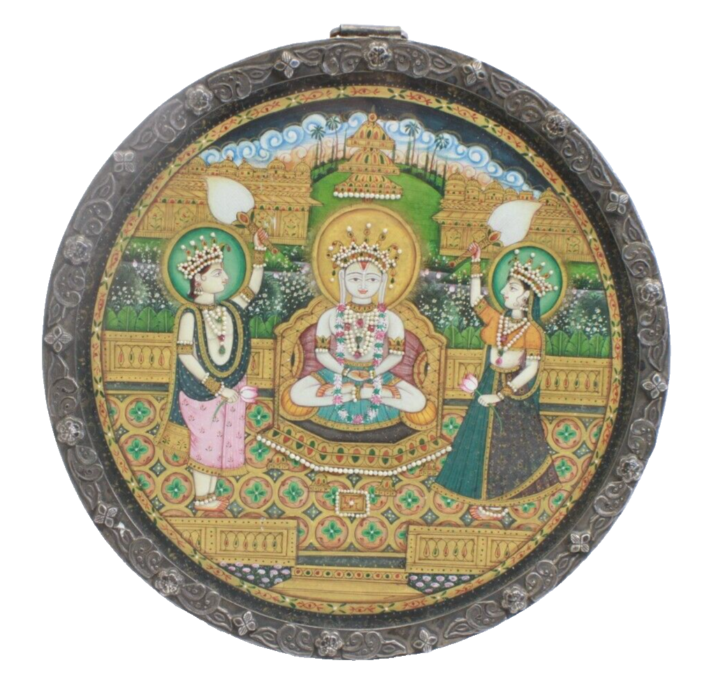 📌 Handmade Indian Miniature Mughal King Painting Pendant - 92.5 ...