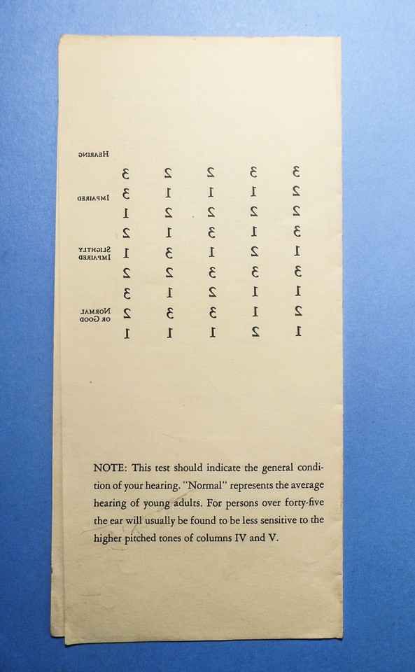 1939 New York Worlds Fair Bell Telephone Company "Bell Test' Score ...