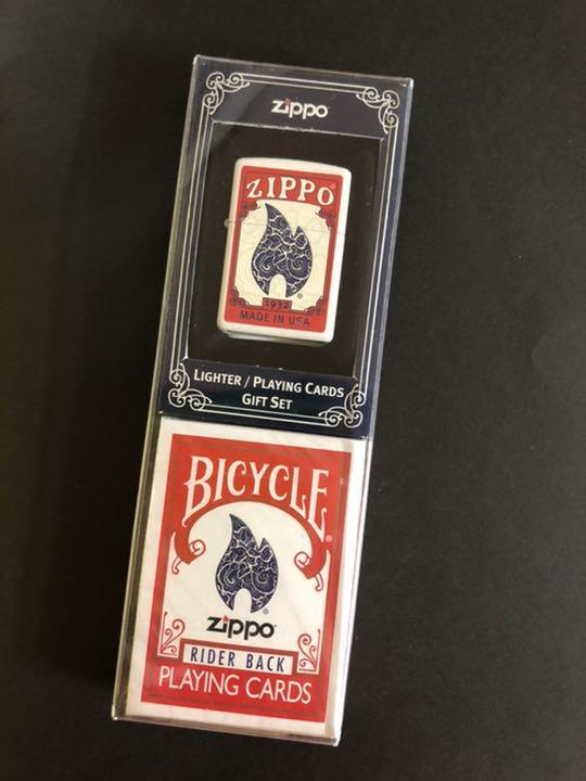 ZIPPO Lighter/BICYCLE playing cards Gift set collaboration ZIPPO ...