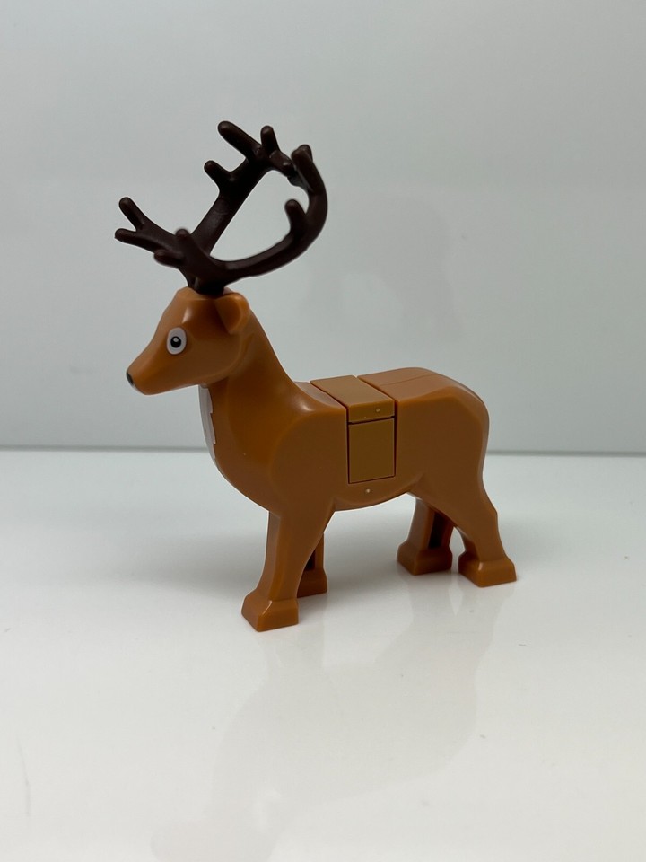 Lego Lot Of 2 Medium Nougat Deer with Dark Brown Antlers Stag, Reindeer ...