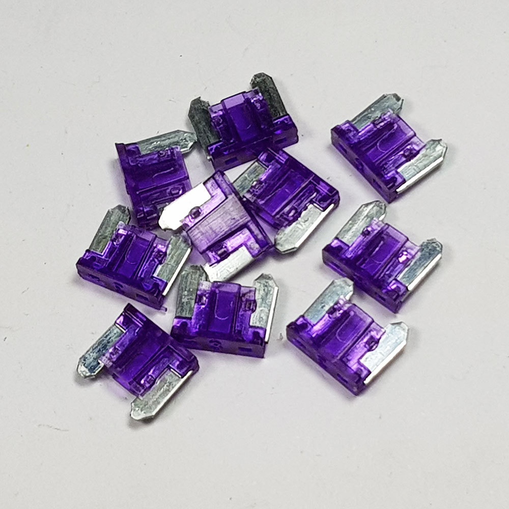 3 Amp Purple Micro Blade Fuse 3A Amps A Car Bike Fuses Mini Low Profile ...