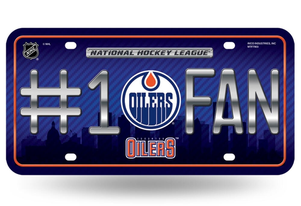 Edmonton Oilers NHL #1 Fan Metal Auto License Plate Tag - For Car ...