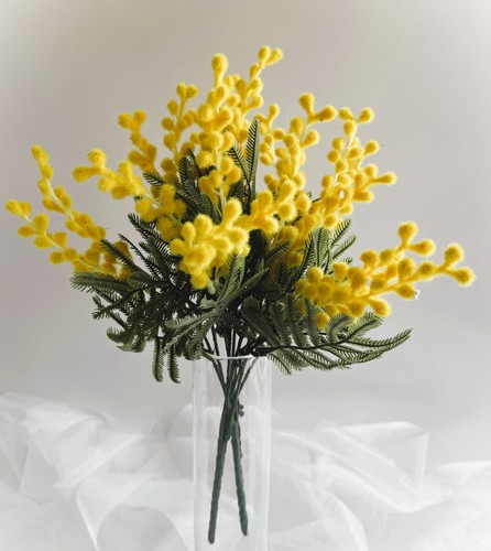 Australian Native Flower Golden Wattle Bush Stems Faux Silk Flowers ...