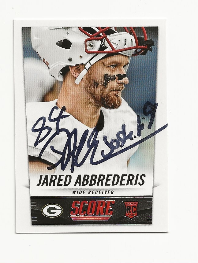 JARED ABBREDERIS PACKERS AUTOGRAPHED CARD | eBay