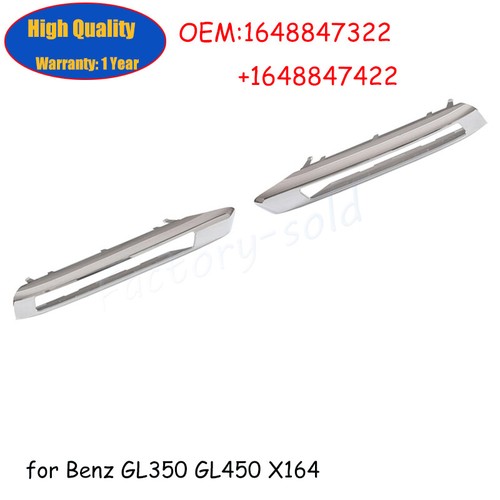 1 Pair Front Bumper Grille Fog Light Lamp Cover for Benz GL350 GL450 ...