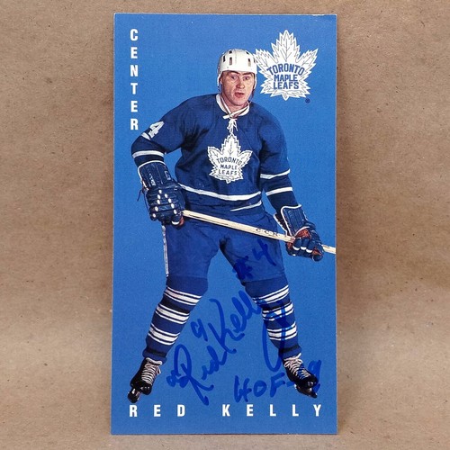 1994 Parkhurst Tall Boy #127 Red Kelly SIGNED Autograph Toronto Maple ...