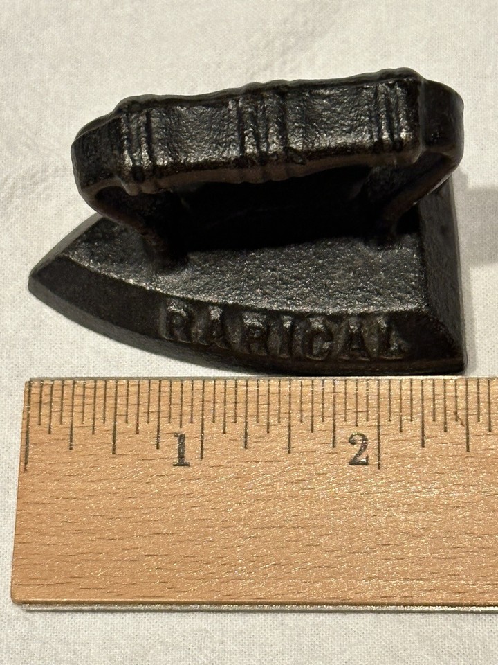 Ortho RARICAL Mini Cast Iron Sad Iron Drug Medical Pharma Ad toy sales ...