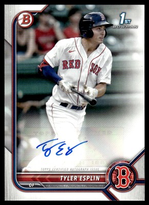 2022 Bowman Prospect Autographs Tyler Esplin Auto Boston Red Sox #PPA ...