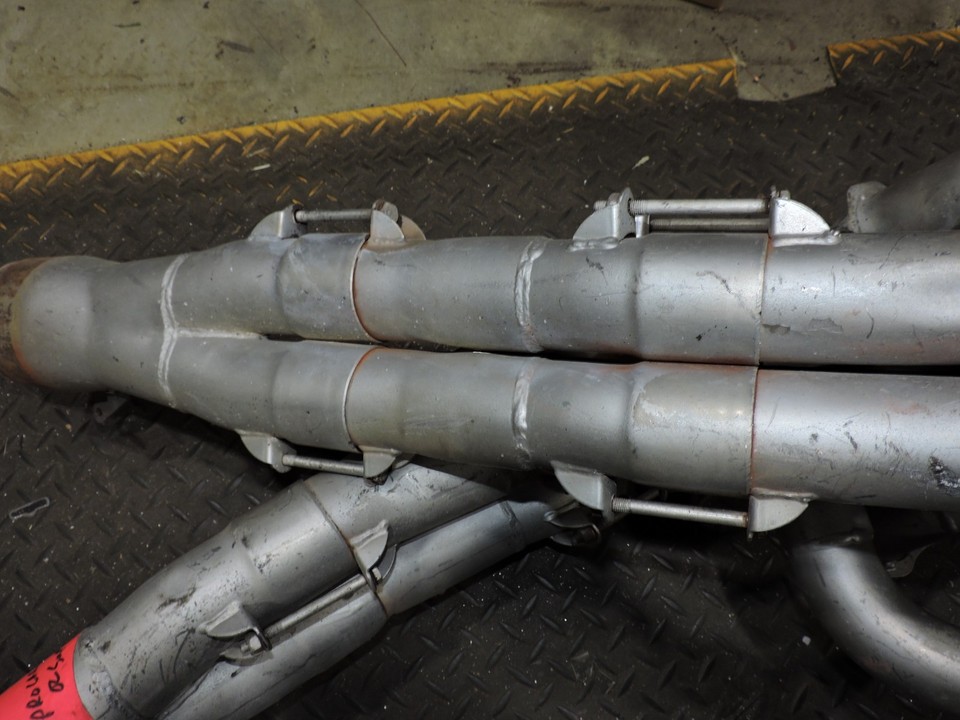 Schoenfeld Ford SBF Tri-Y crossover headers 3 1/2" exits Late Model ...