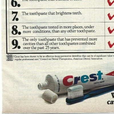Crest Toothpaste Print Ad