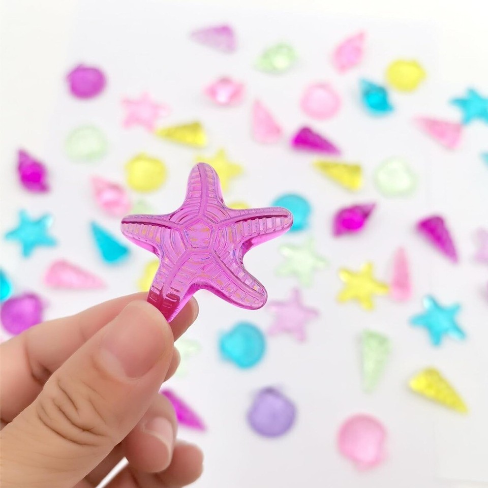 110Pcs Acrylic Seashells Beach Theme Sea Shells Party Decoration | eBay ...