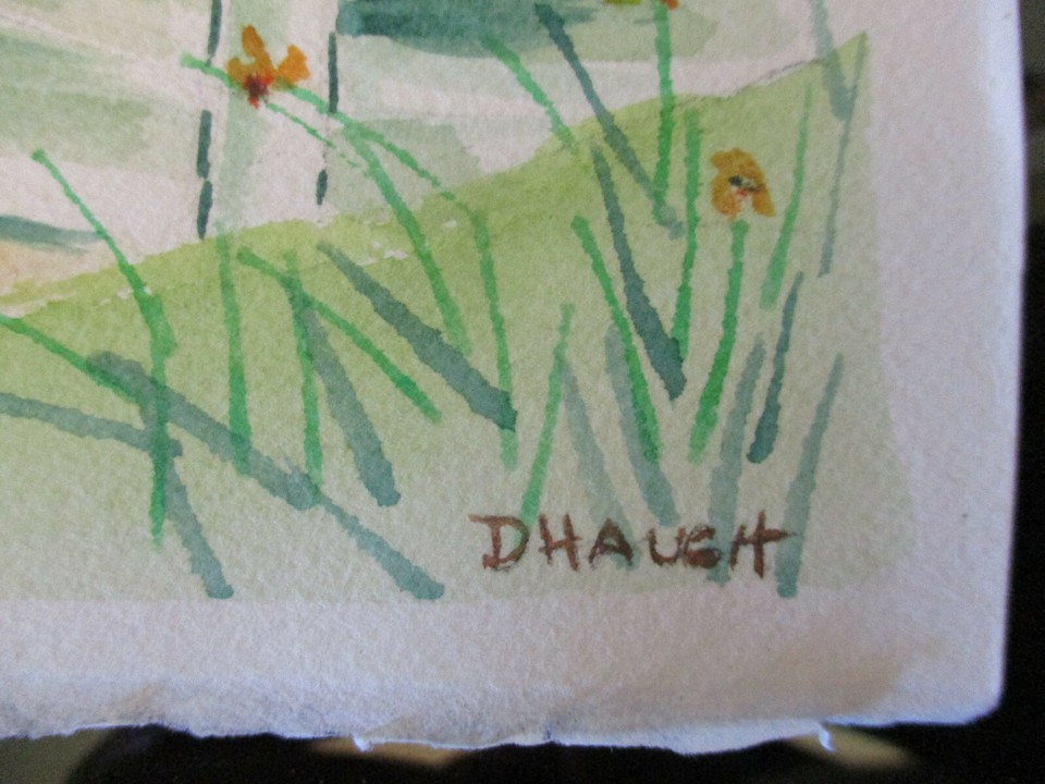 Vintage Signed Dolores Haugh Farm Landscape Barn Silo Original Art ...