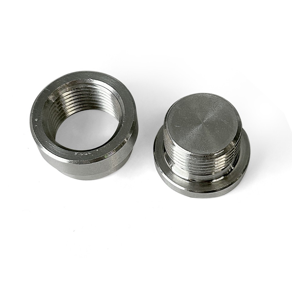 O2 Steel Exhaust Lambda Oxygen Sensor Boss Nut & Cap Bung Kit M18 x 1.5 ...