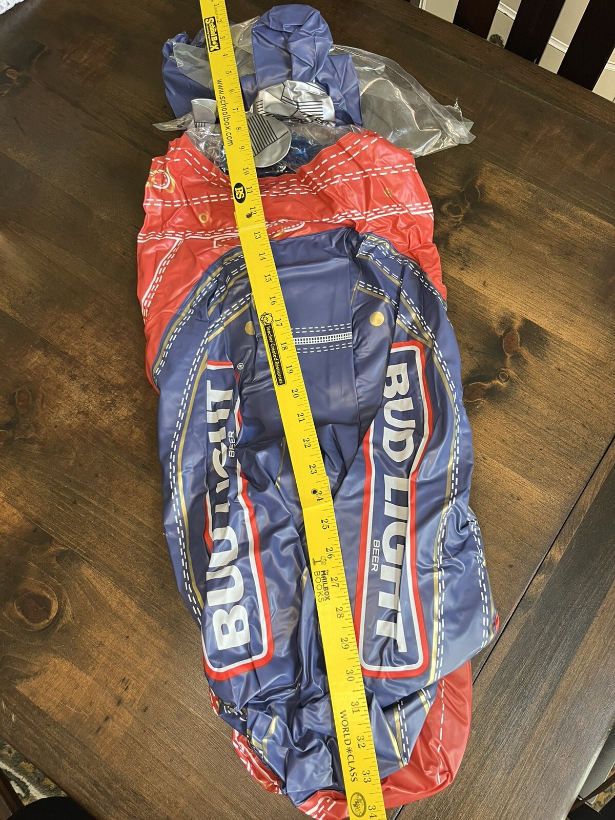 NEW Budweiser Bud Light Inflatable Golf Bag Red Blue Fun Blowup LARGE ...