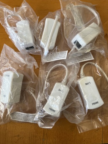 Inline DSL Phone Line Noise Filters LFT4-1 2Wire RJ-11 ADSL fax (6 Pack ...