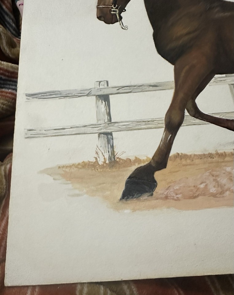 William J. Convery, “Americana” Vintage Horse Portrait Signed Painting ...