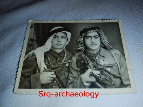 Vintage 1930s-1940s Arab Legion Transjordan B&W Photo Soldiers With ...