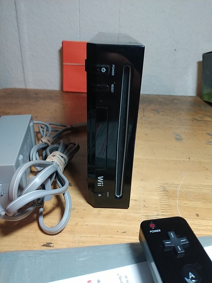*BUNDLE* Nintendo Wii Model RVL-101 USA Black Video Game Console-Tested ...