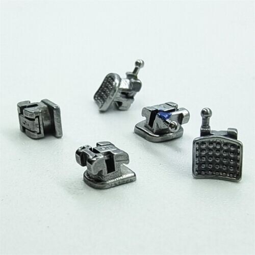 Dental Self-ligating Orthodontic Brackets Metal Braces Roth 022 345 ...