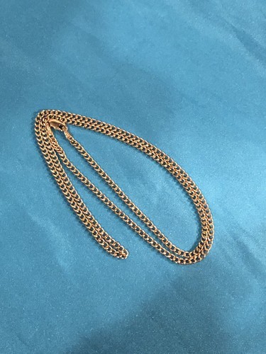 14K GOLD MINI CURB CHAIN NECKLACE 20” | eBay