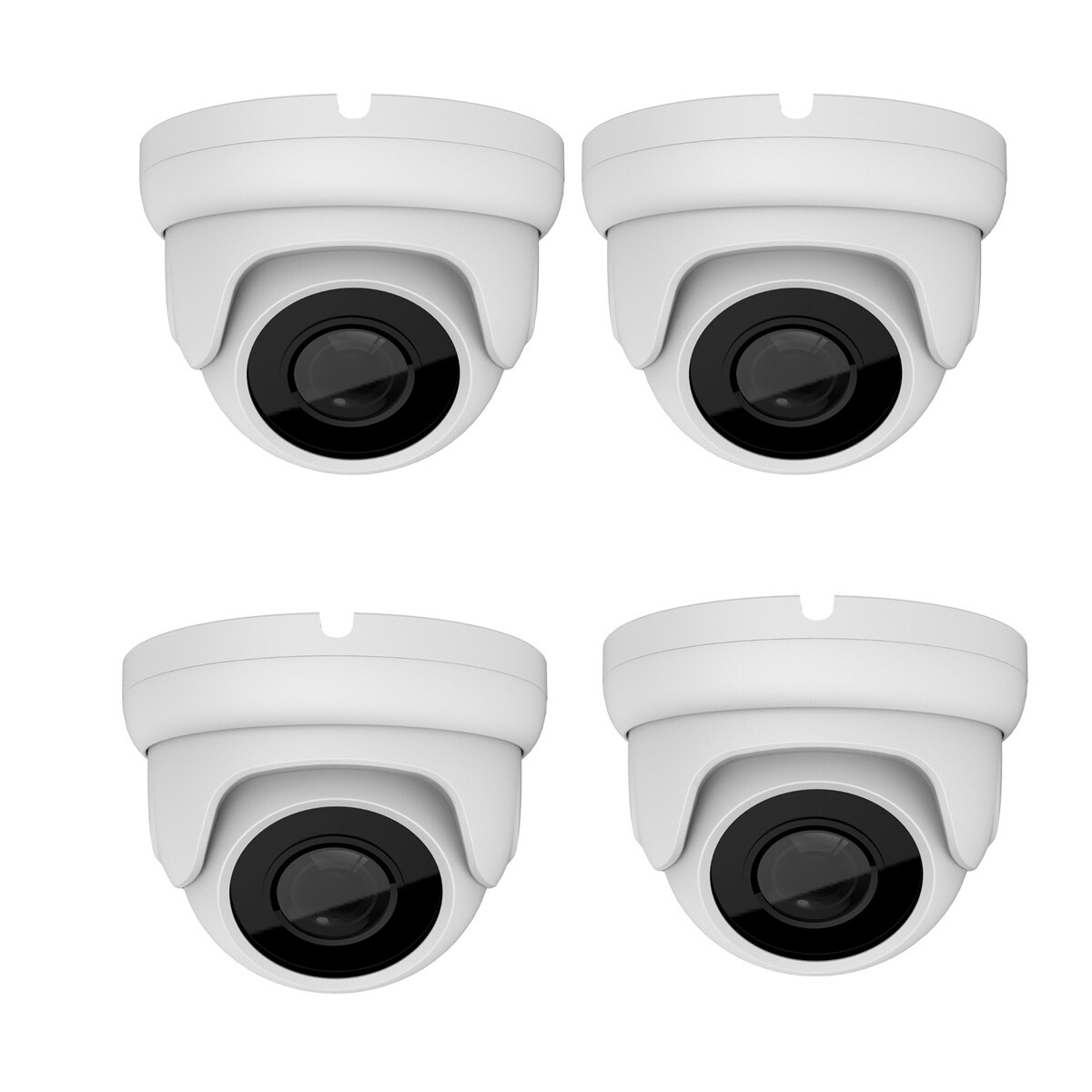 8MP OV Sensor Turret TVI with 4mm Lens Security Camera 4pcs 4-in-1 WDR ...