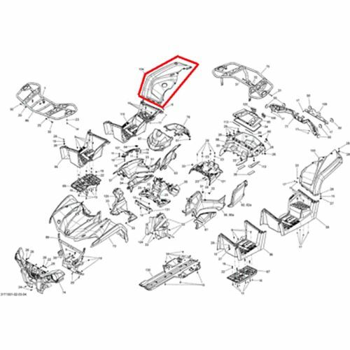 NEW OEM CAN-AM OUTLANDER L 450 EFI REAR RIGHT SIDE FENDER RED | eBay