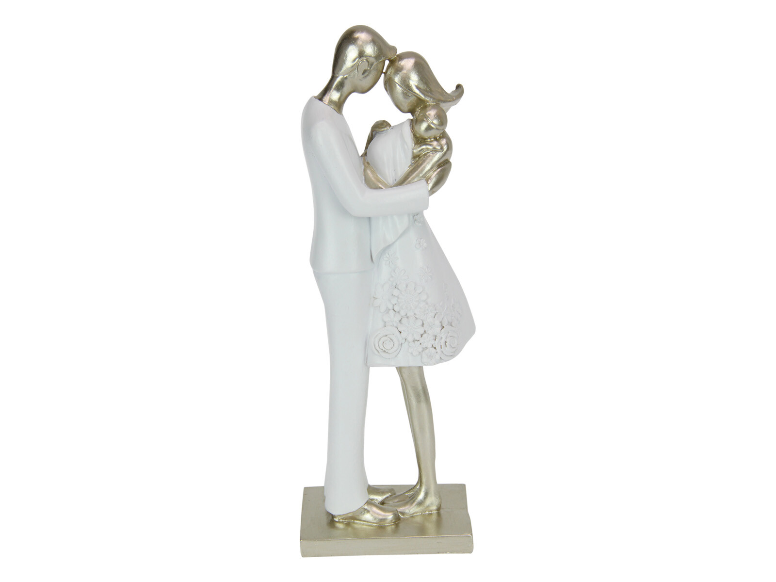 24cm Champagne Gold Family Baby Shower Ornament Statue Figurine Gift ...