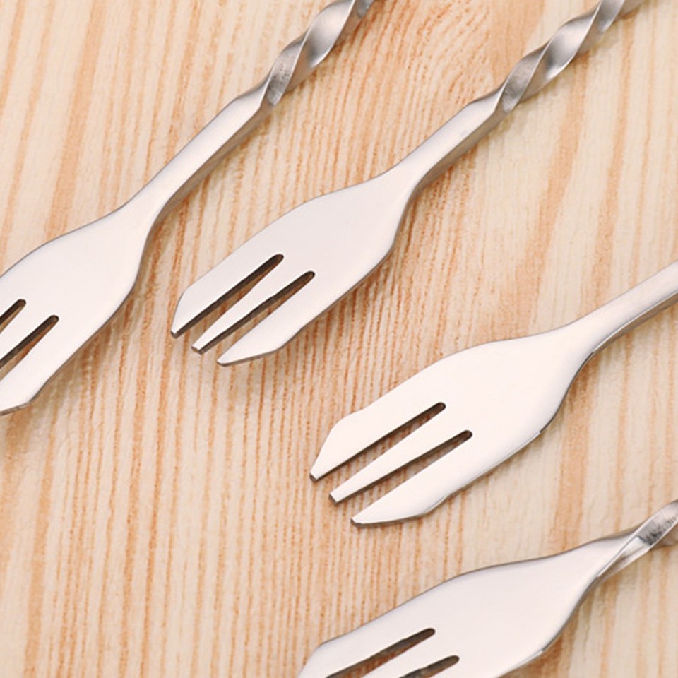 2 Pcs Stainless Steel Coffee Stirrer Swizzle Stick Cocktail Mixing Tool ...