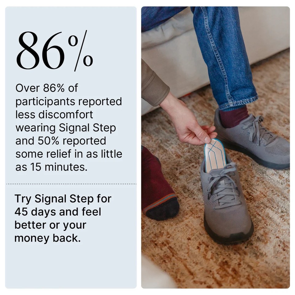 Signal Step Clinically Tested Shoe Inserts - Drug-Free Foot & Heel Pain ...