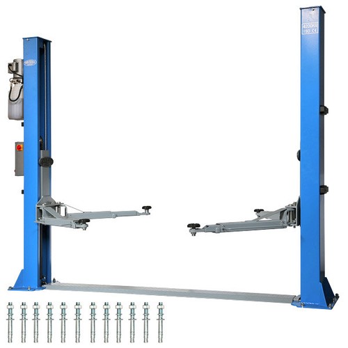 Two Post Car Lift Ramp - Twin Busch 2 Post Lift - Electronic release 4 ...