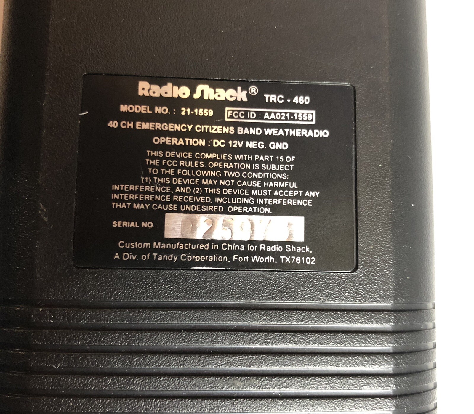 Realistic 40-Channel Road Emergency 2-Way CB Radio Weather Band ...