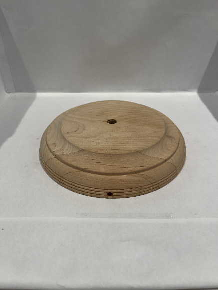 S223 5" TOP DIAMETER ROUND UNFINISHED WOOD LAMP BASE WITH CORD HOLE | eBay