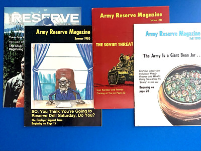 VINTAGE 1980 LOT OF 4 U.S. ARMY RESERVE MAGAZINE | eBay
