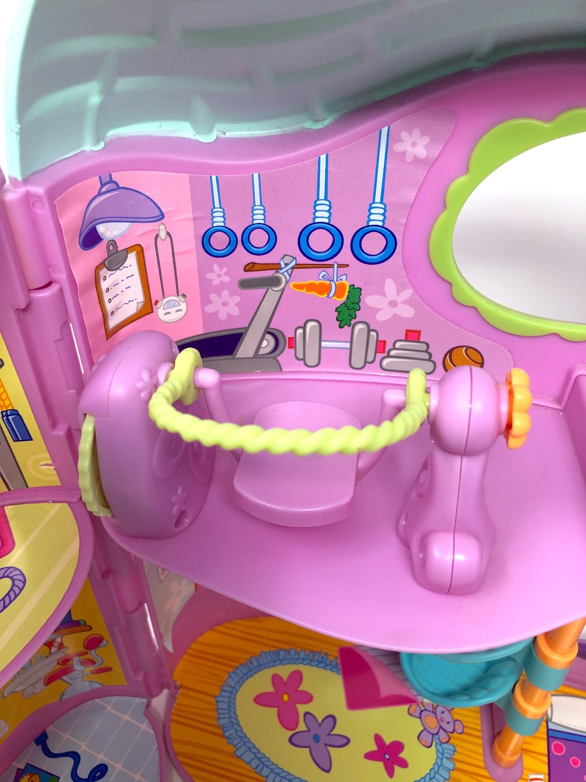 2007 LPS Tail Waggin Fitness Club animal gym Littlest Pet Shop pretend ...