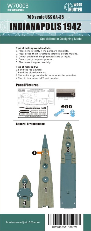 1/700 HUNTER wood deck WWII BB CA CL CV Tamiya, Fujimi, Aoshima ...