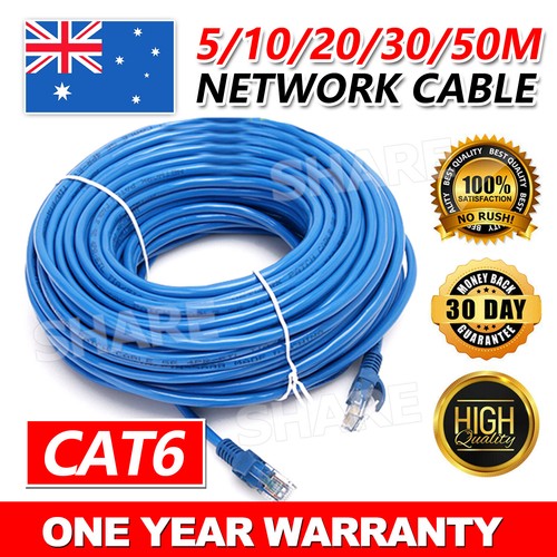 1m 2m 3m 5m 10m 15m 20m 30m 50m 100m Ethernet Network Lan Cable CAT6 ...