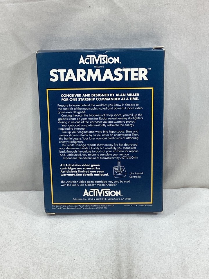 1982 Activision Atari 2600 Star Master Video Game Boxed Working ...