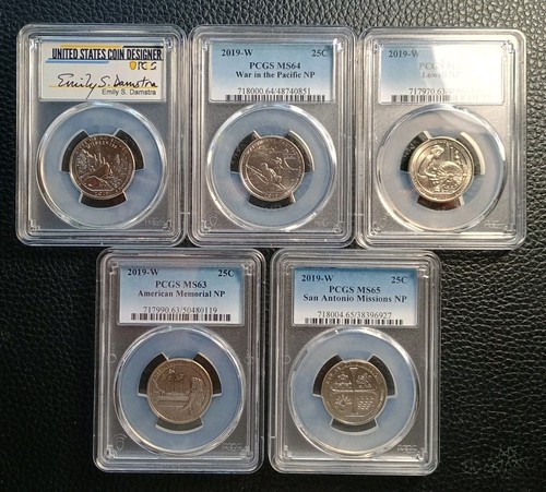 2019 W PCGS MS63-65 Quarter Quest All 5 Coin Set | eBay