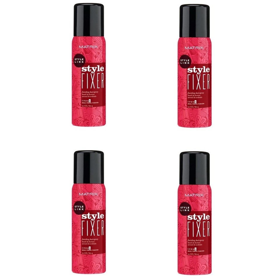 Matrix Style Link Style Fixer Finishing Hairspray 2.1 oz 4 PACK Travel ...