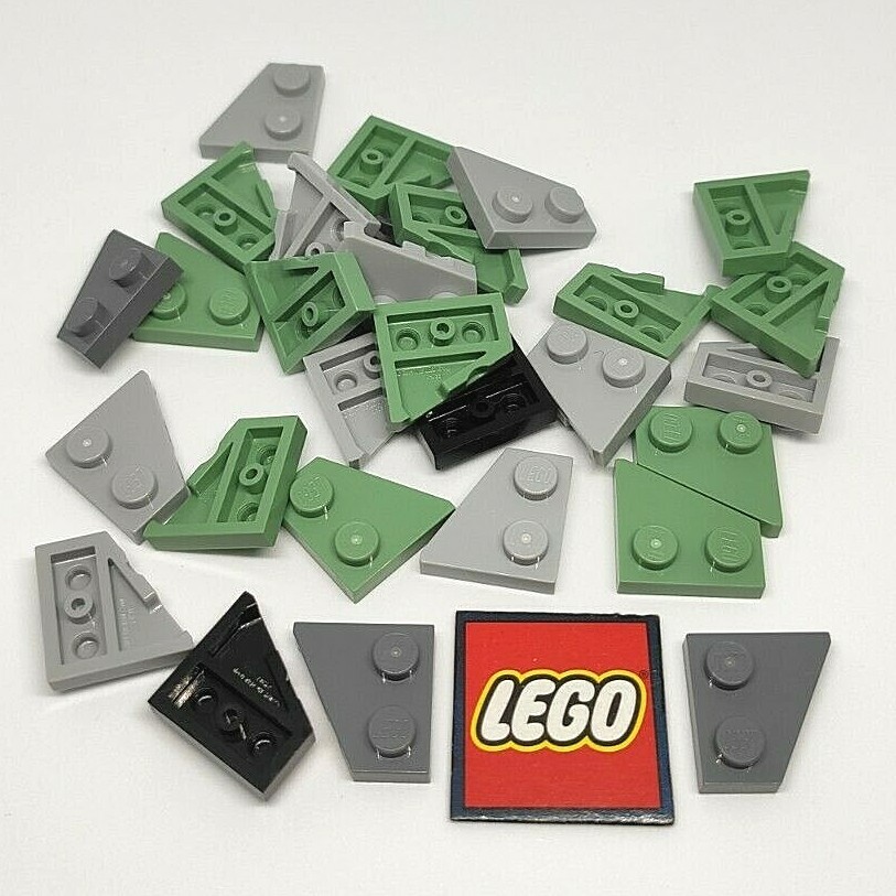 LEGO Wedge Plates 27° 2x2 (Pair of Left & Right) - Choose Colour ...