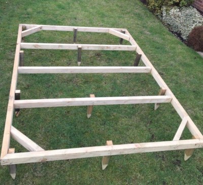 WOODEN TIMBER SHED BASE PRESSURE TREATED - Tanalised Anti Rot Hut Frame ...